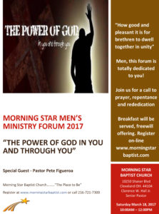 Men's Ministry Forum - Morning Star Baptist Church